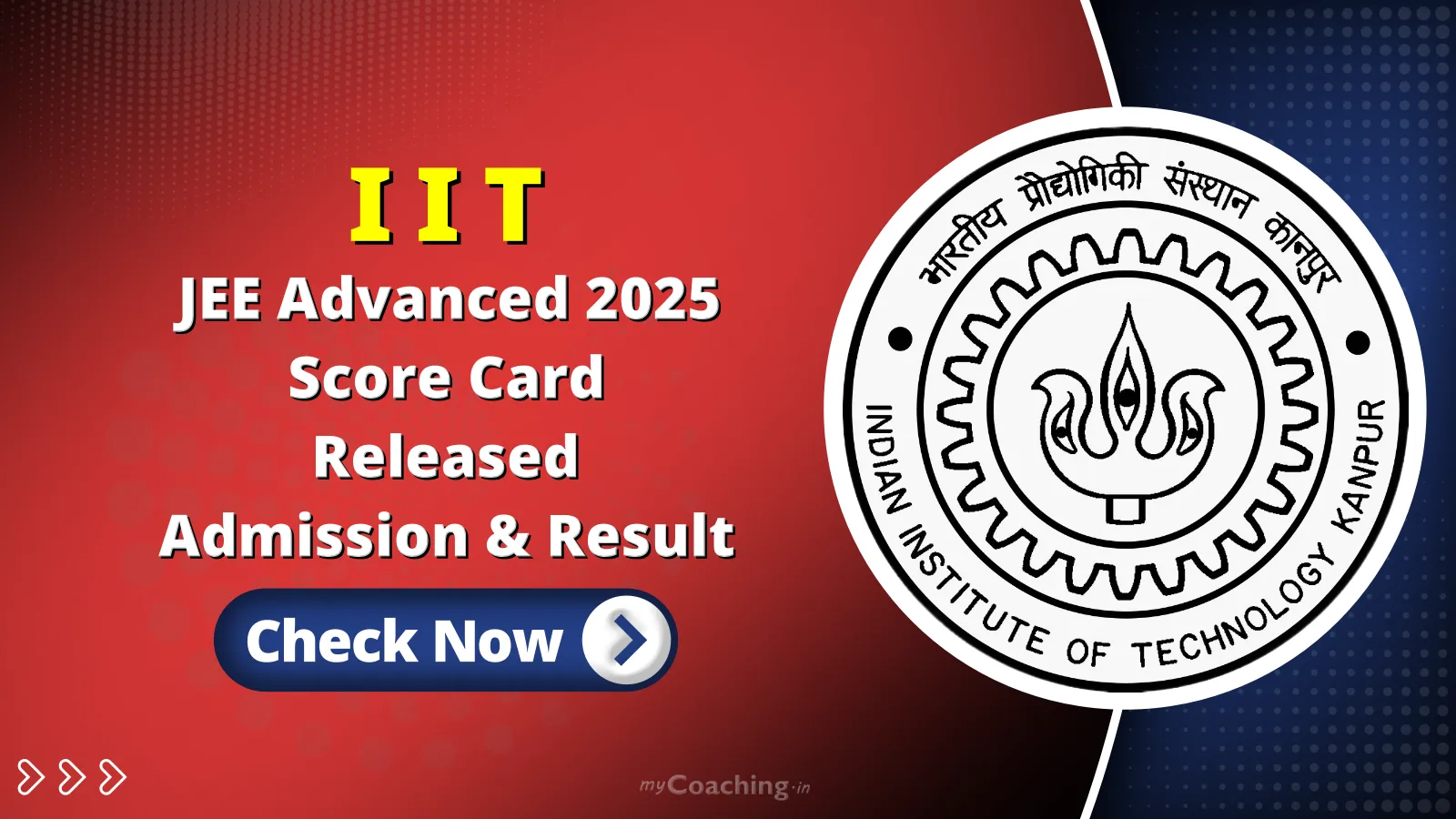 IIT JEE Advanced Score Card 2025 Released Check Scores Sarkari Result IIT JEE Advanced Score Card 2025 Released Check Scores Sarkari Result