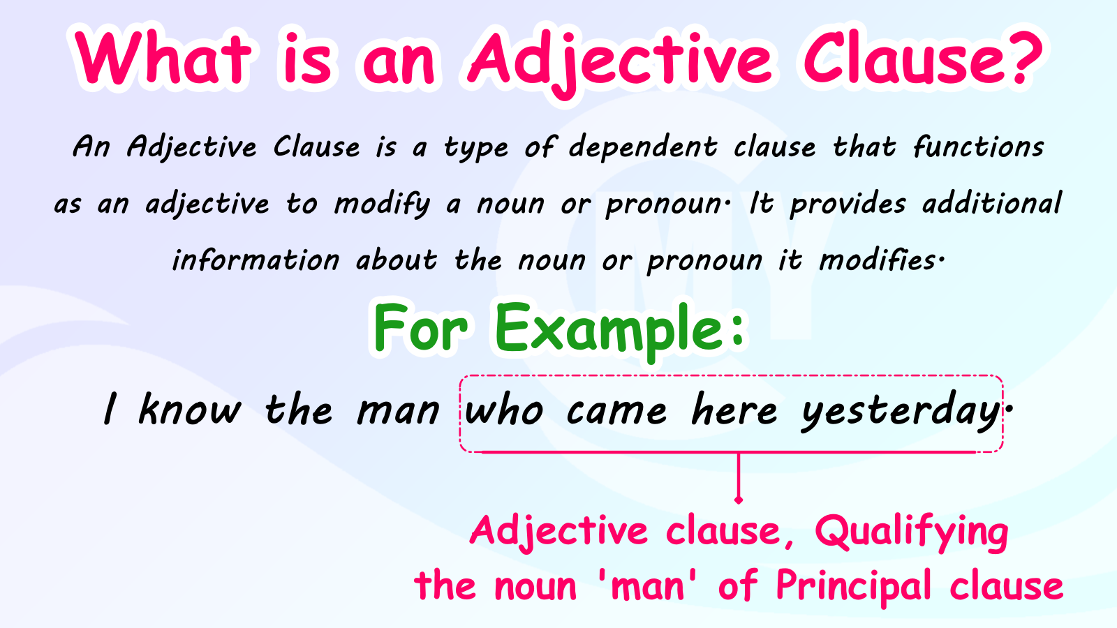 Adjective Clause Meaning Definition With Examples Adjective Clause Meaning Definition With Examples